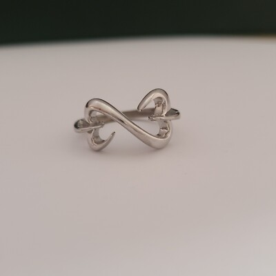 KAY JEWELERS JWBR STERLING SILVER DOUBLE OPEN HEARTS RING SZ 6.75 925 | eBay
