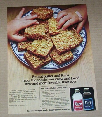 1985 print ad page - Karo corn syrup Peanut Butter Crispy Treats ...