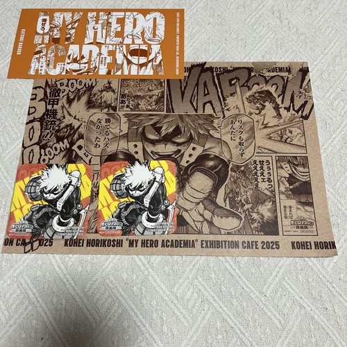 Bakugo My Hero Academia Original Art Cafe Bonus Set Poster Coaster ...