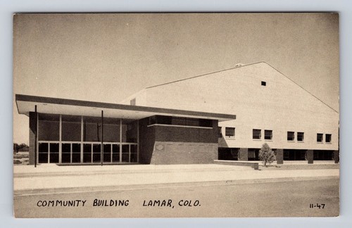 Lamar CO-Colorado, Panoramic View Community Building, Vintage Souvenir ...