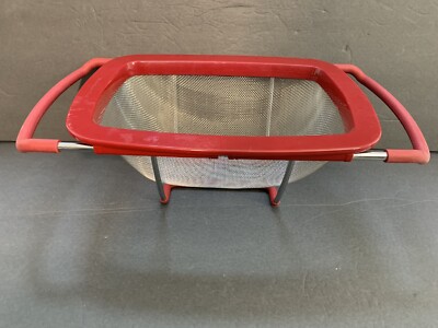 KitchenAid Expandable Colander Strainer Red Over the Sink Stainless ...
