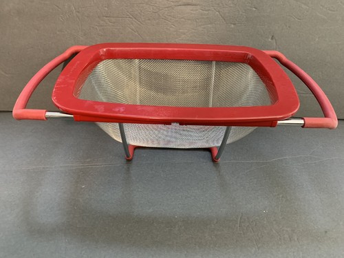 KitchenAid Expandable Colander Strainer Red Over the Sink Stainless ...