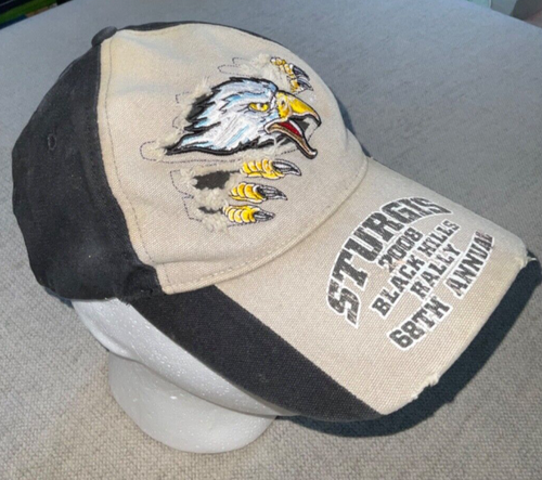 Sturgis 68th Cap Black Hills Rally Strap Hat Cap 2008 Rare Style One ...