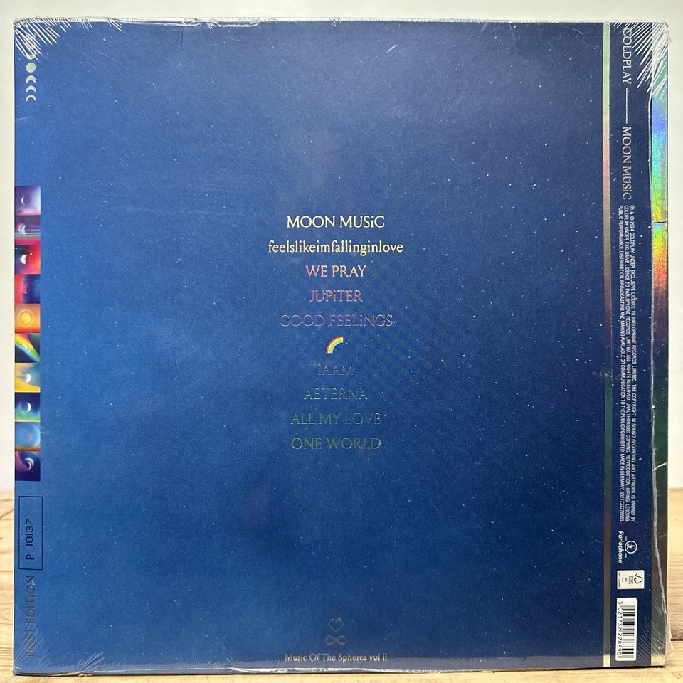 COLDPLAY Moon Music Pink Vinyl LP + SIGNED Art Card 1st EDITION Limited ...