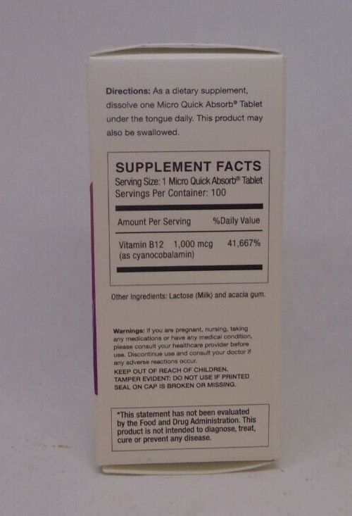 2 BOXES Frunutta B12 1000 mcg Micro Quick Absorb - 200 Dissolve Tabs | eBay