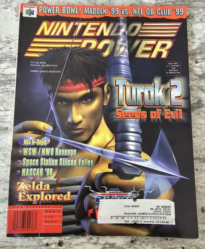 Nintendo Power Magazine Oct. 98 Vol 113 Turok 2 College Hoops Poster ...