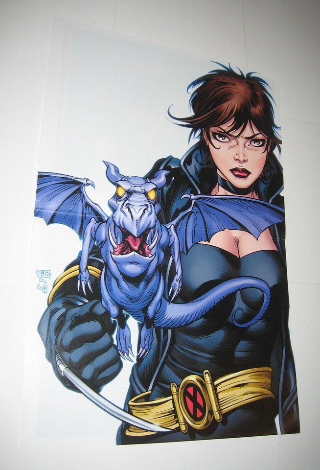 X-Men Poster #217 Kitty Pryde and Lockheed Shadowcat Tom Grummett | eBay