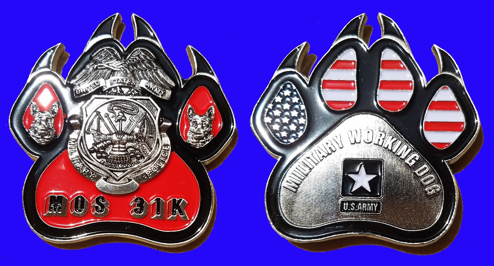 US ARMY POLICE MILITARY WORKING DOG CHALLENGE COIN MP 2" 99 | eBay