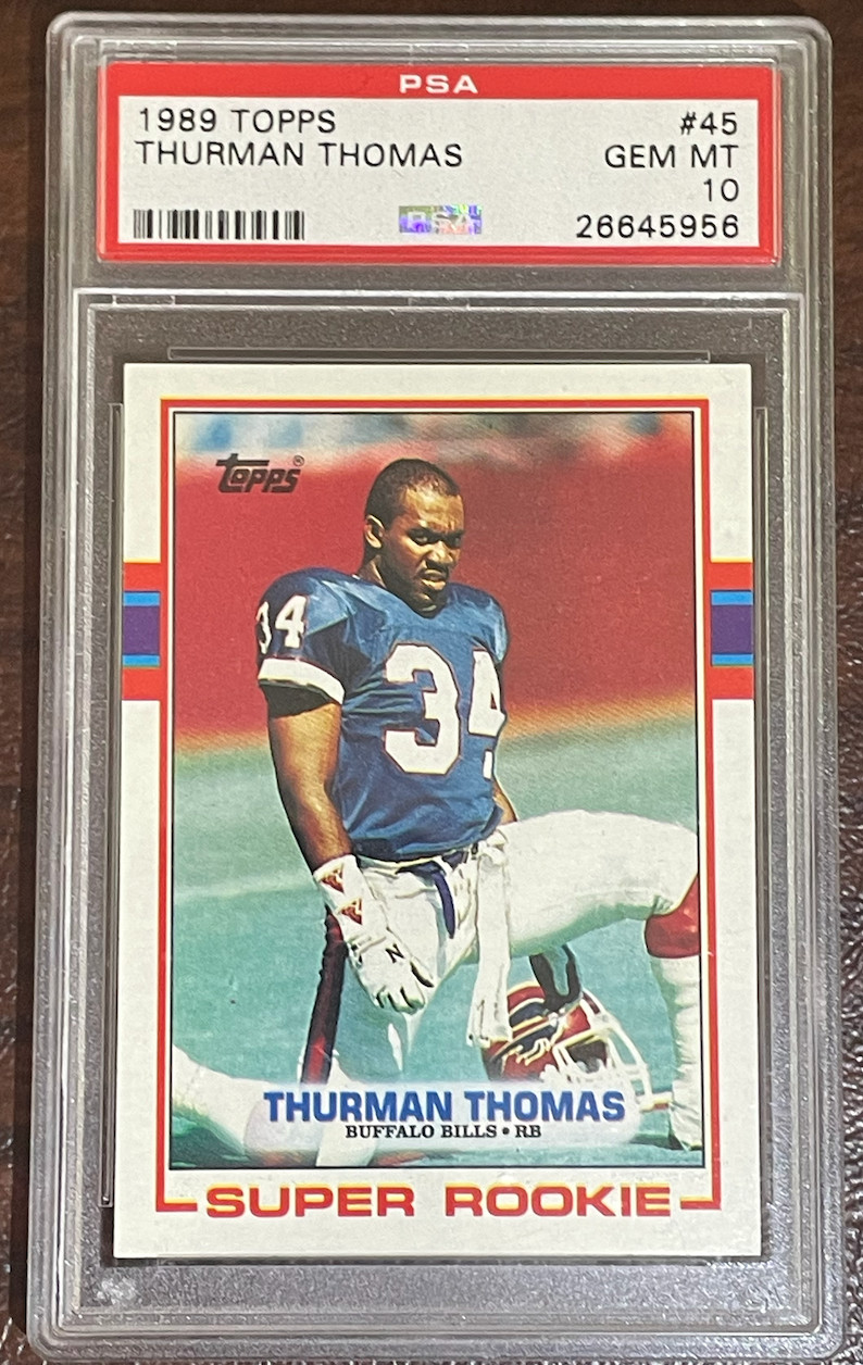 Thurman Thomas 1989 Topps #45 Base Price Guide - Sports Card Investor