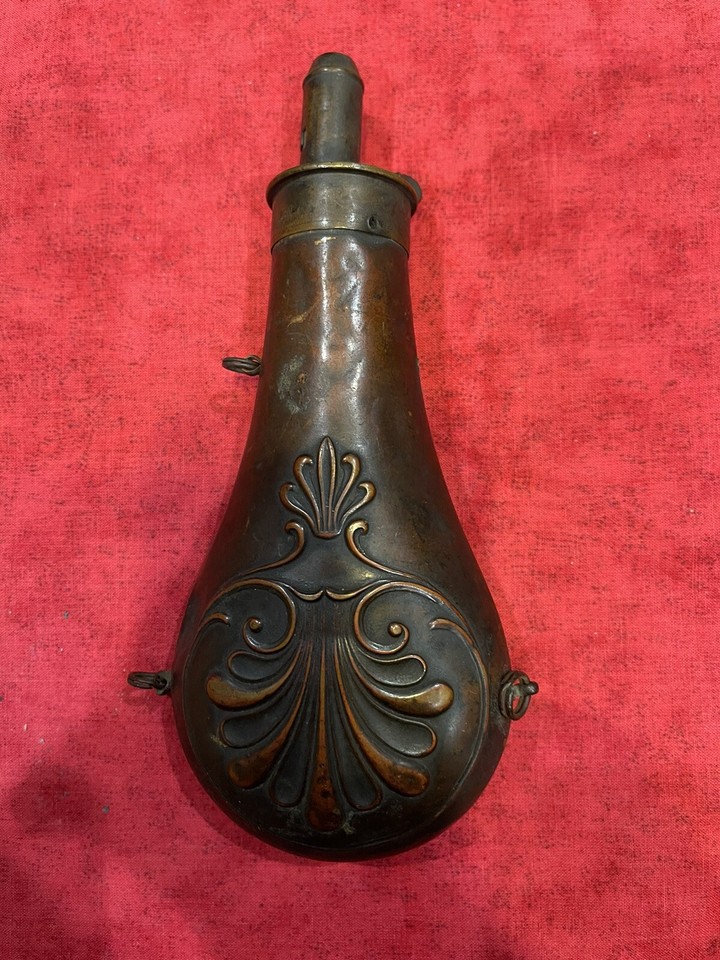 AM Flask & Cap Co Powder Flask Horn Old Vintage #221008 | eBay