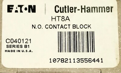 EATON CUTLER HAMMER HT8A NO Pushbutton Contact Block | eBay