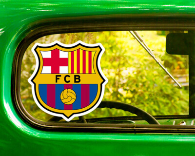 2 FC BARCELONA SOCCER STICKER Decal Bogo For Car Bumper Free Shipping ...