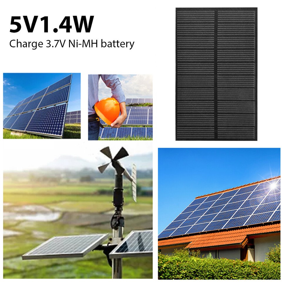 5V 1.4W 280mA Solar Panels DIY Charge Module Mini Polysilicon Solar ...