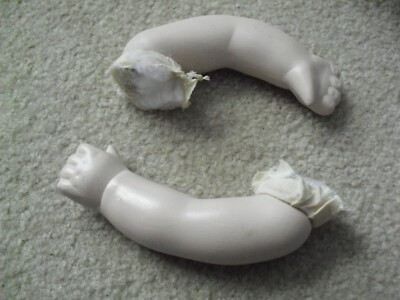 Large Set of Vintage 1970s Painted Ceramic Girl Doll Arms 6" Long | eBay