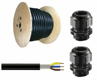 ALL LENGTHS NYY-J TUFF CABLE 3 CORE 1.5MM 2.5MM 4MM OUTDOOR CABLE 2 ...