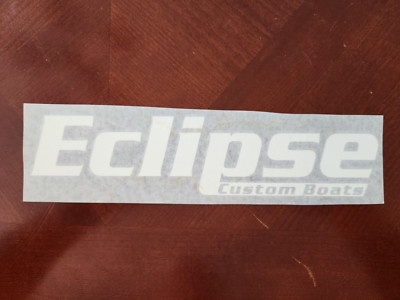 Eclipse Custom Boats Window Bumper Sticker Decal White Transparent 2.5 ...