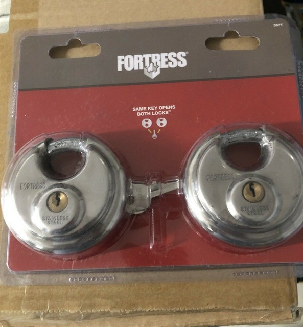 Fortress Padlock by Master Lock Hardened Steel High Security 2pk for ...