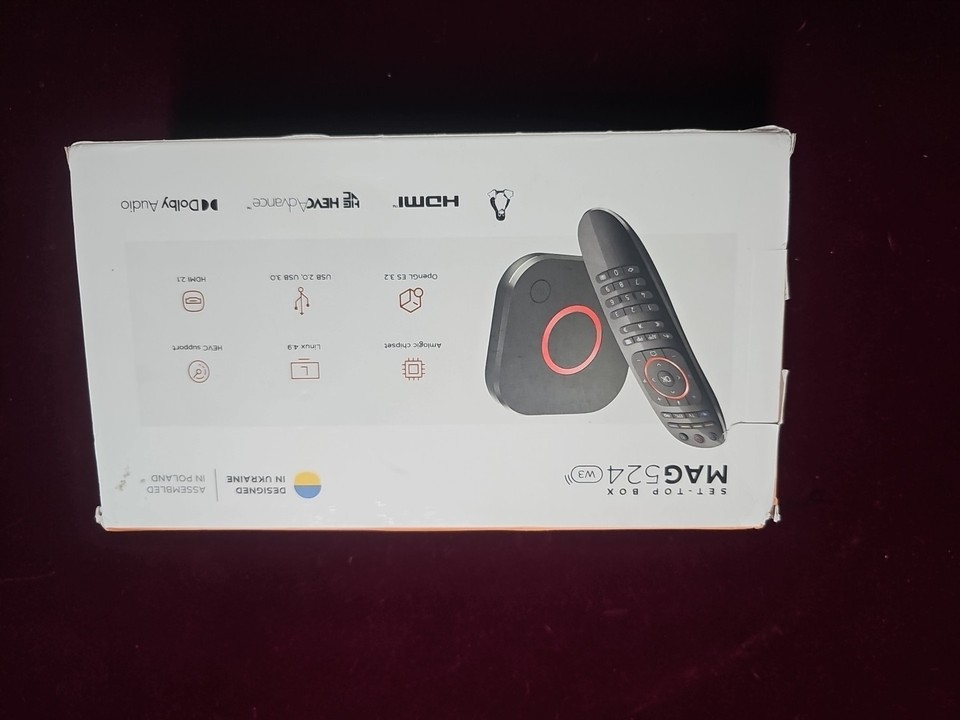 Infomir Mag 524 TV Box Linux, Ergonomic Remote | eBay