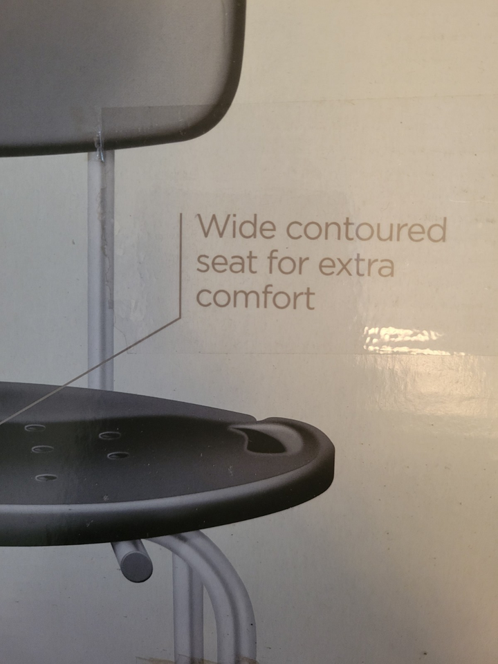 Equate Bath Chair and Shower Chair with Back - Shower Seat for Elderly ...