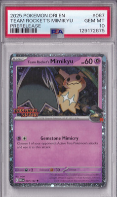 TEAM ROCKET'S MIMIKYU Destined Rivals Prerelease Staff Promo 087/182 ...