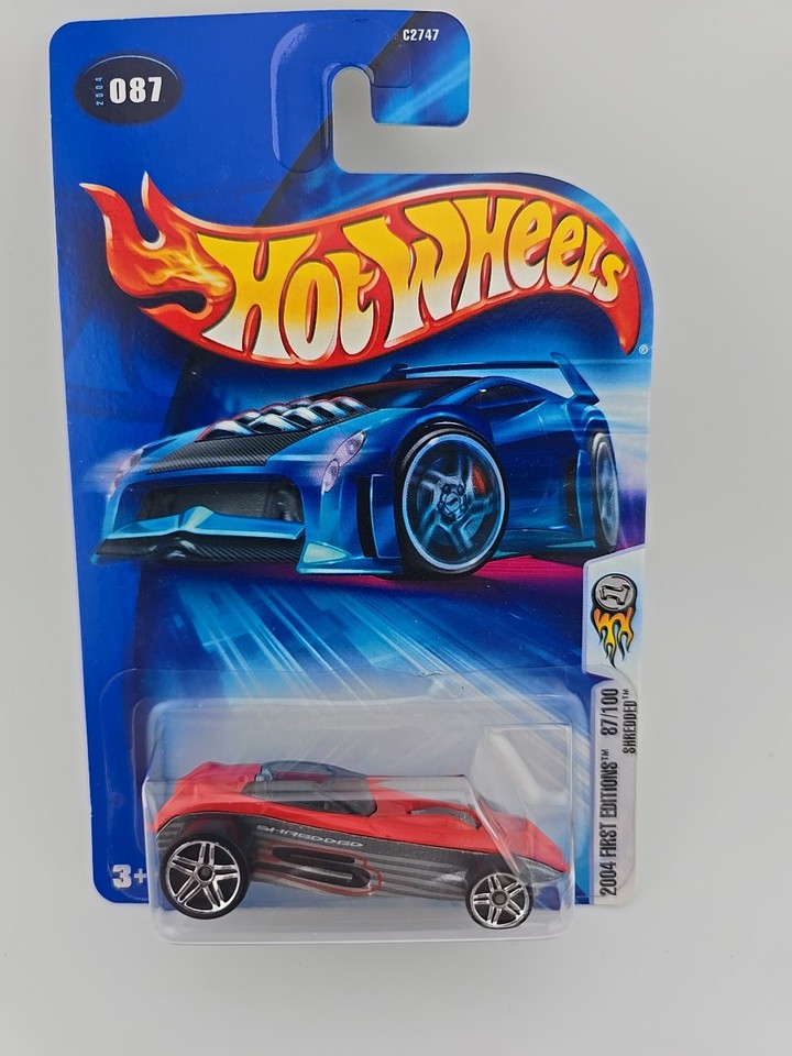 2004 Hot Wheels #87 First Editions 87/100 SHREDDED Red/Silver w/Chrome ...