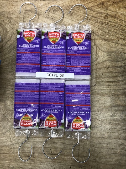 Moth Shield Closet Block Lavender Scented Hanging Freshener Moths ...