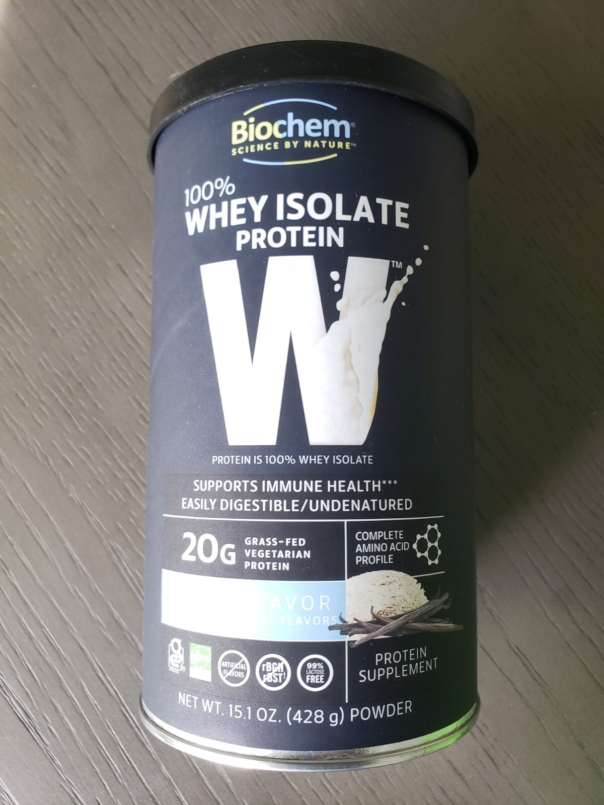 Biochem 100% Whey Protein Powder Vanilla 20g protein 15.1 oz Powder EXP ...
