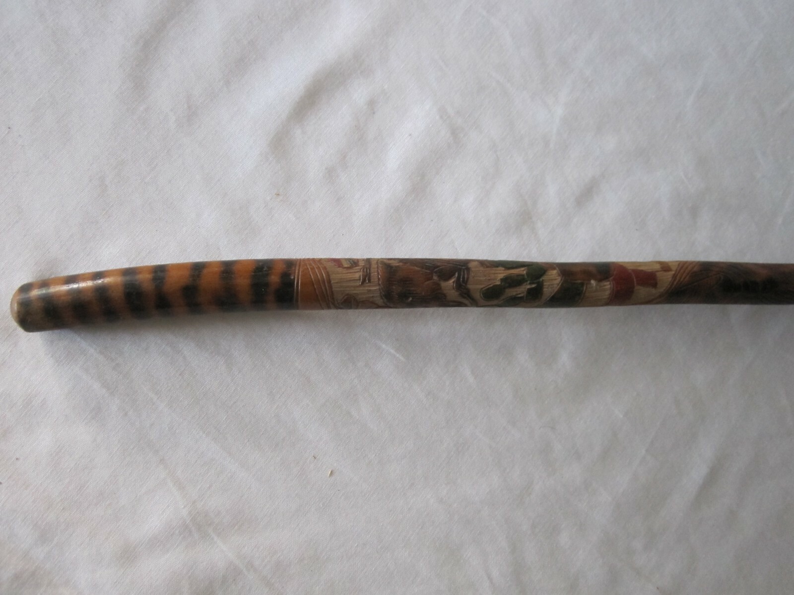 Mexico Hand Carved Wood Walking Stick Cane Coat of Arms Eagle Snake 3 ...