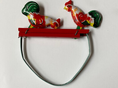 Vintage Tin/Litho Metal Rooster/Chicken Pecking-Hand Squeeze Toy | eBay