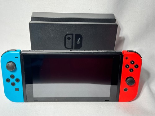 Nintendo Switch 32GB Gray Console with Neon Red and Neon Blue Joy-Con ...