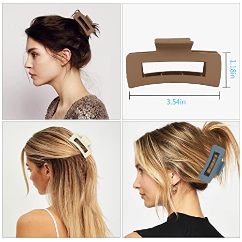 6Pcs Claw Clips Hair Clips For Women 3.5 Inch Claws Clips For Thick ...