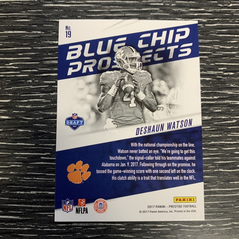2017 Panini Prestige Blue Chip Prospects DeShaun Watson #19 RC Rookie ...