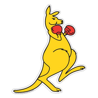 Australian Boxing Kangaroo Cardboard Cutout approx 54cm x 22cm Aussie ...