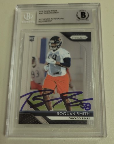 Roquan Smith 2018 Panini Prizm Rookie Card 242 Signed Auto Beckett ...