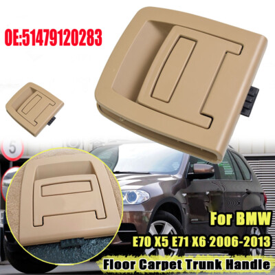 Beige Rear Trunk Mat Carpet Handle with Hole for BMW X5 E70 X6 E71 ...