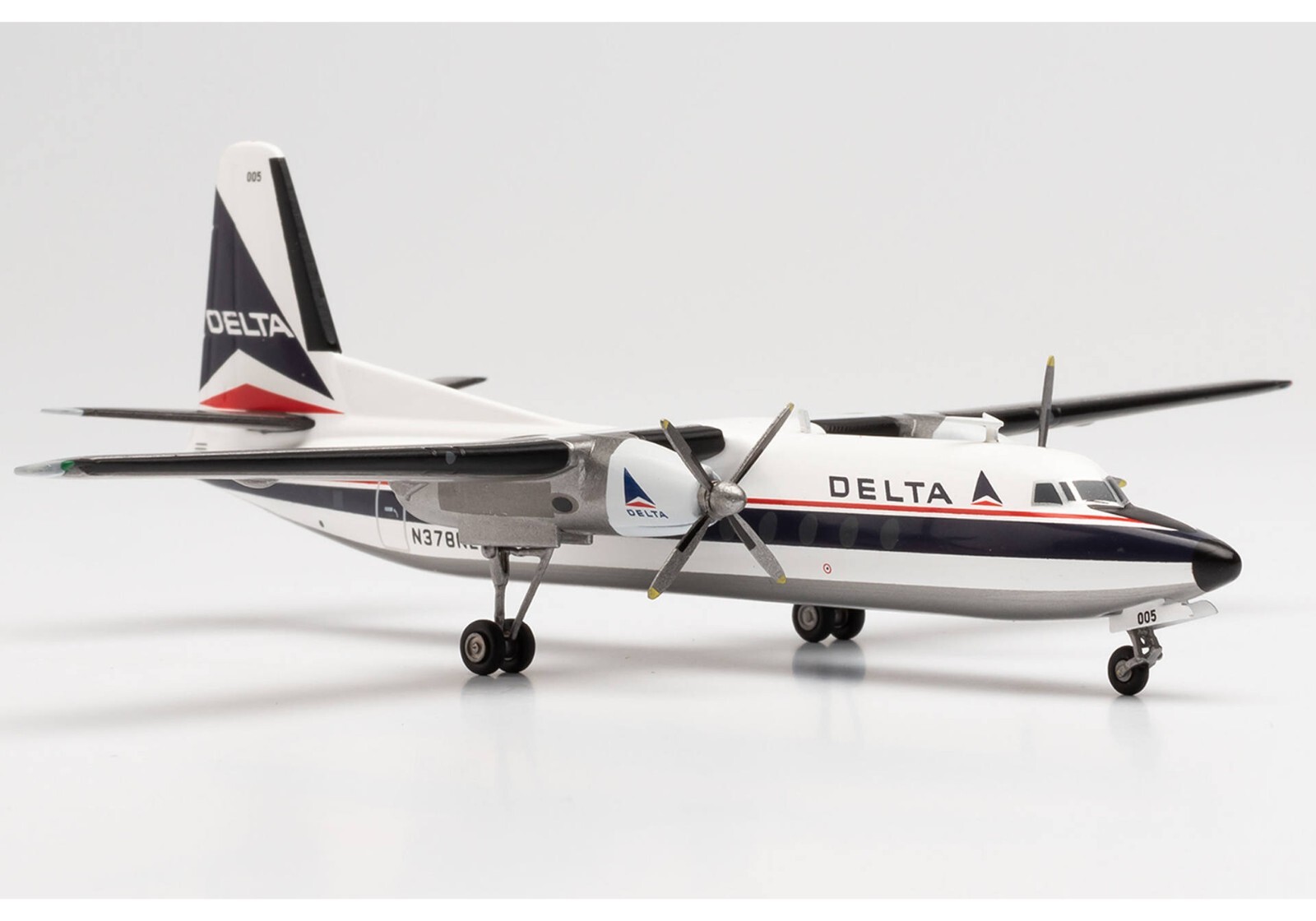 New! Herpa 571142 Delta Air Lines Fairchild FH227, reg. N378NE - 1:200 ...