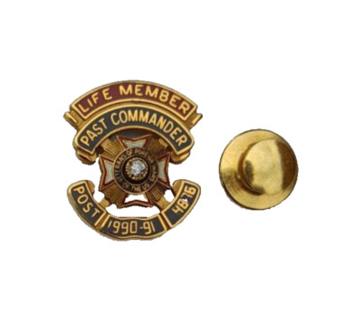 VETERANS OF FOREIGN WAR VFW LIFE MEMBER PAST COMMANDER 10k GOLD WITH ...