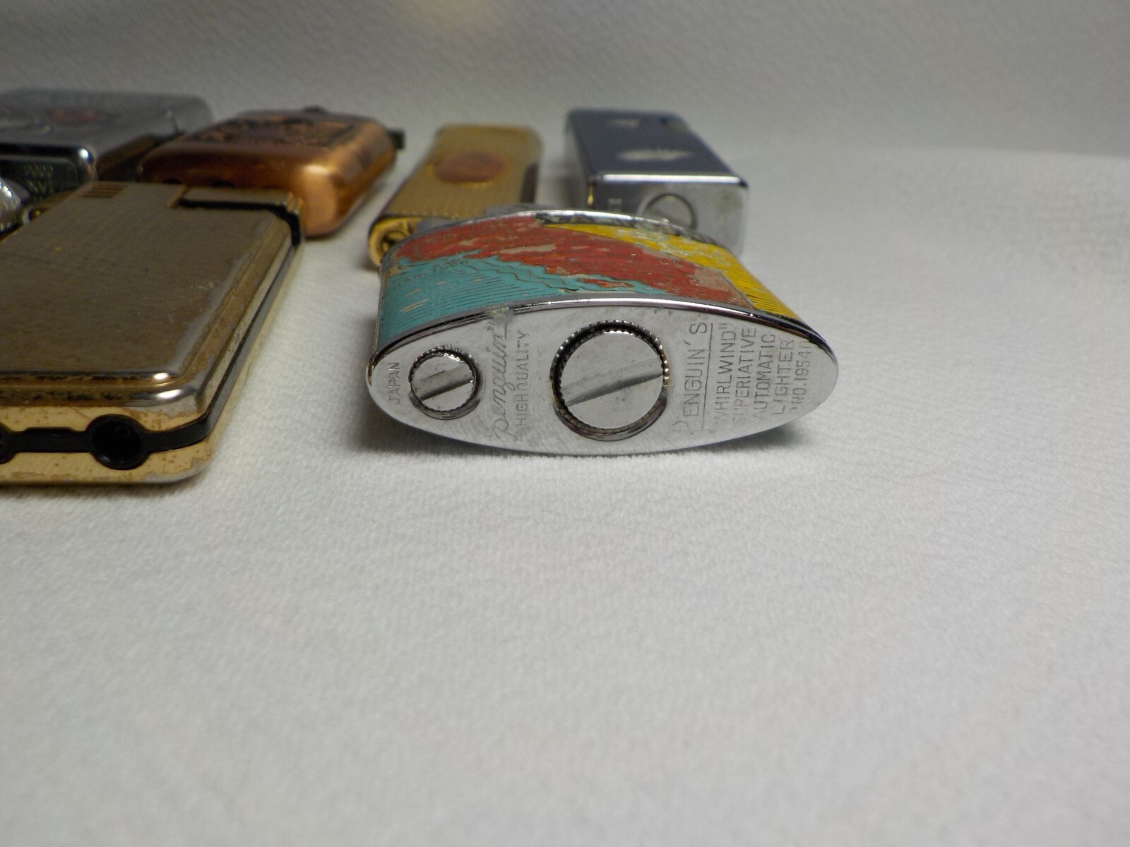 VINTAGE LOT OF 7 LIGHTERS ZIPPO STAR LITE PENGUIN KINGSTAR FLAMEX ...