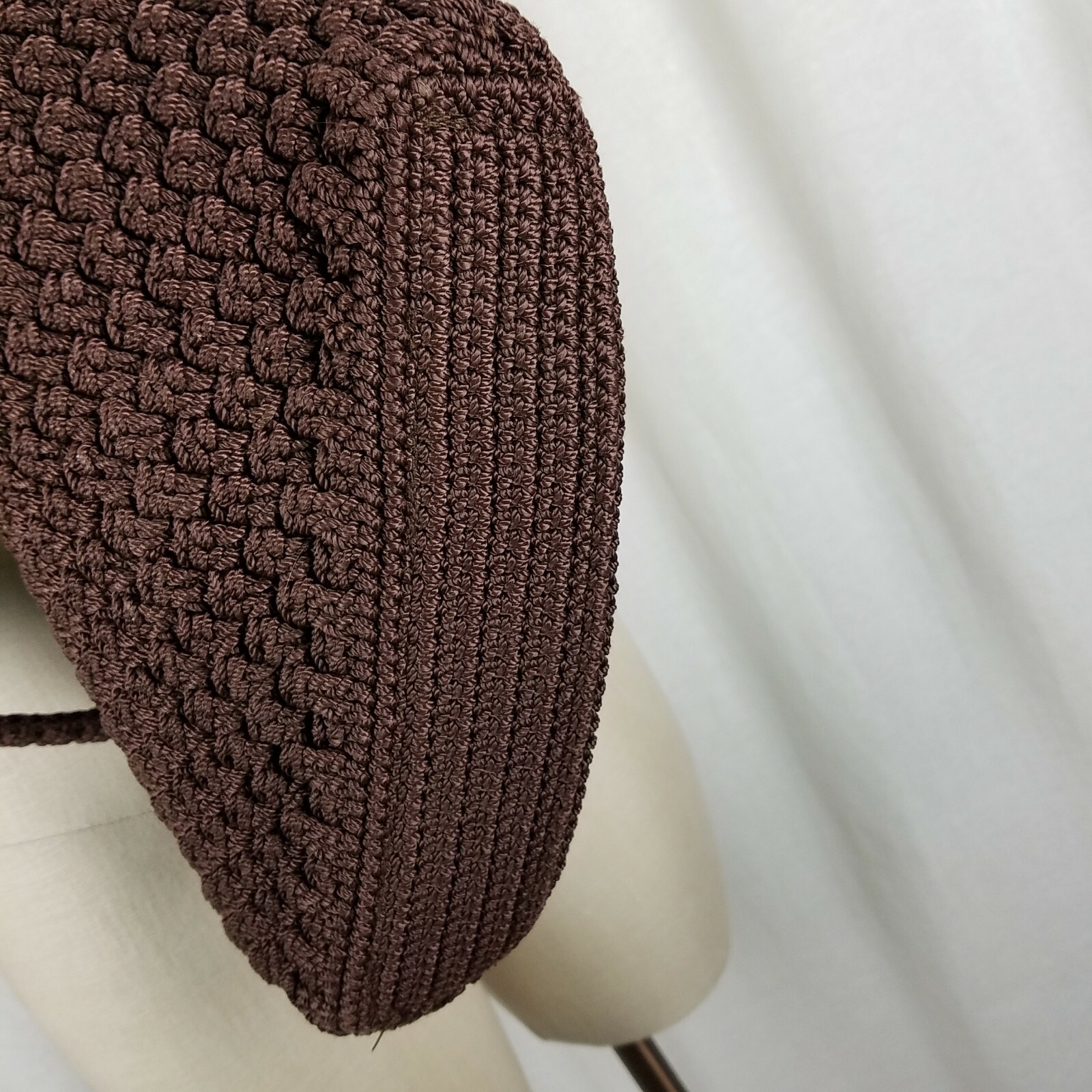 The Original Sak Chocolate Brown Crochet Zip Shoulder… - Gem
