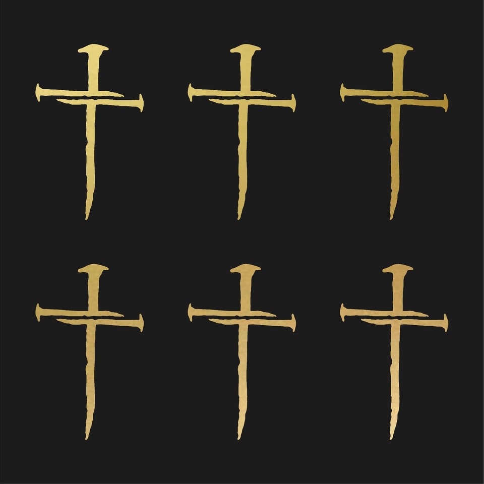 Nail crosses Christian Cross Vinyl Decals Stickers Set of 6 | eBay