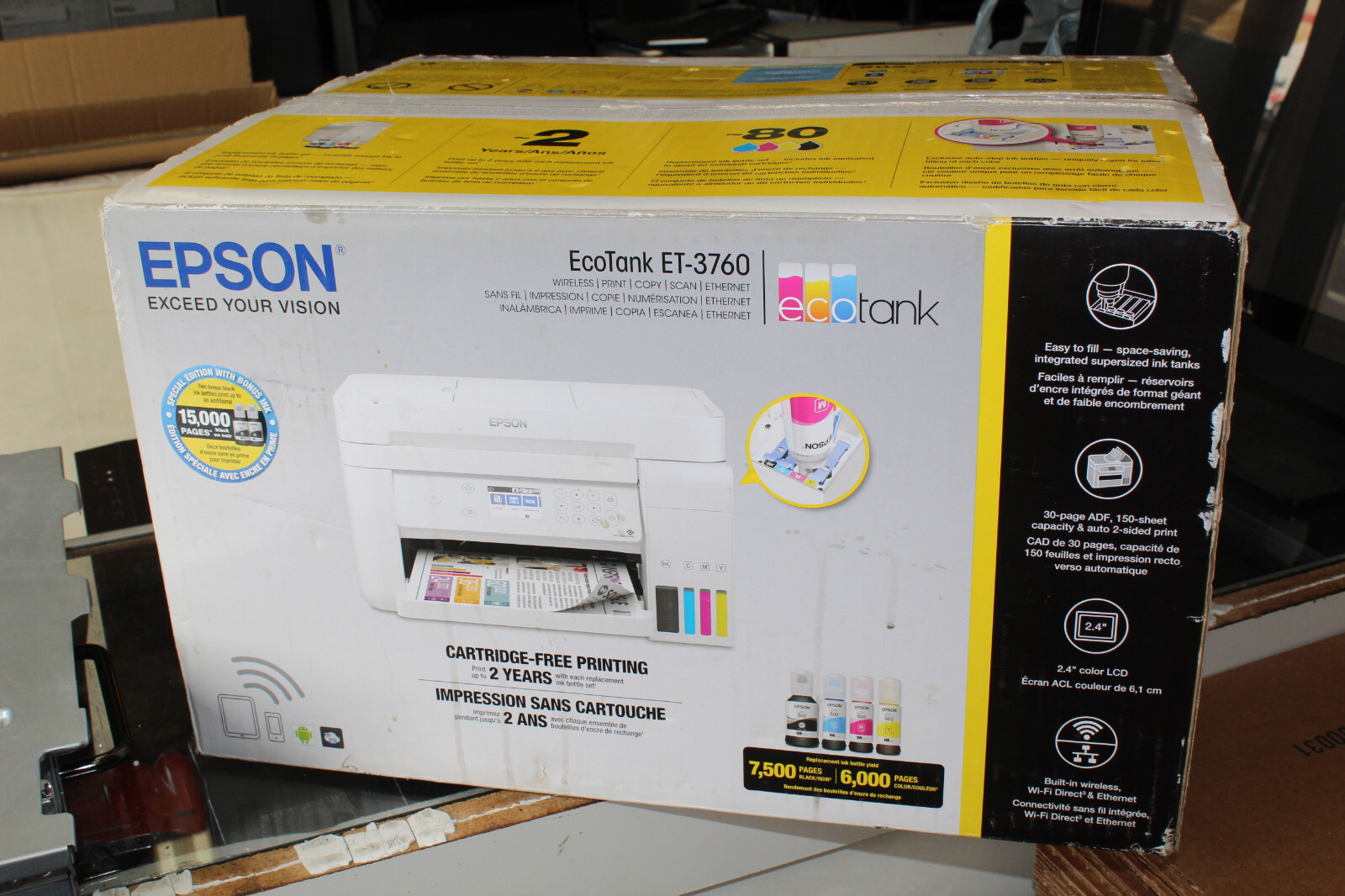 Epson EcoTank ET-3760 All-in-One Supertank Printer for sale online | eBay