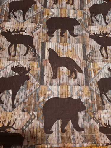 Tea towels cotton Kitchen Towels Set Of Two large size Rustic Bears Wolves Elk | eBay
