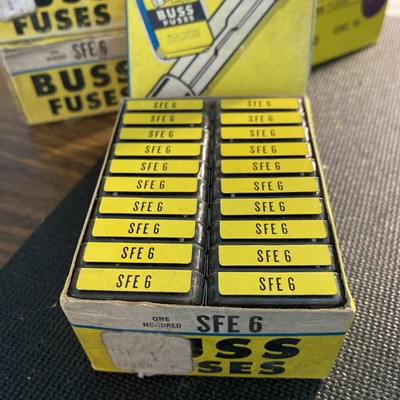 BOX OF 100 BUSS FUSES SFE-6 20 BOXES OF 5 SFE 6 #A05 | eBay