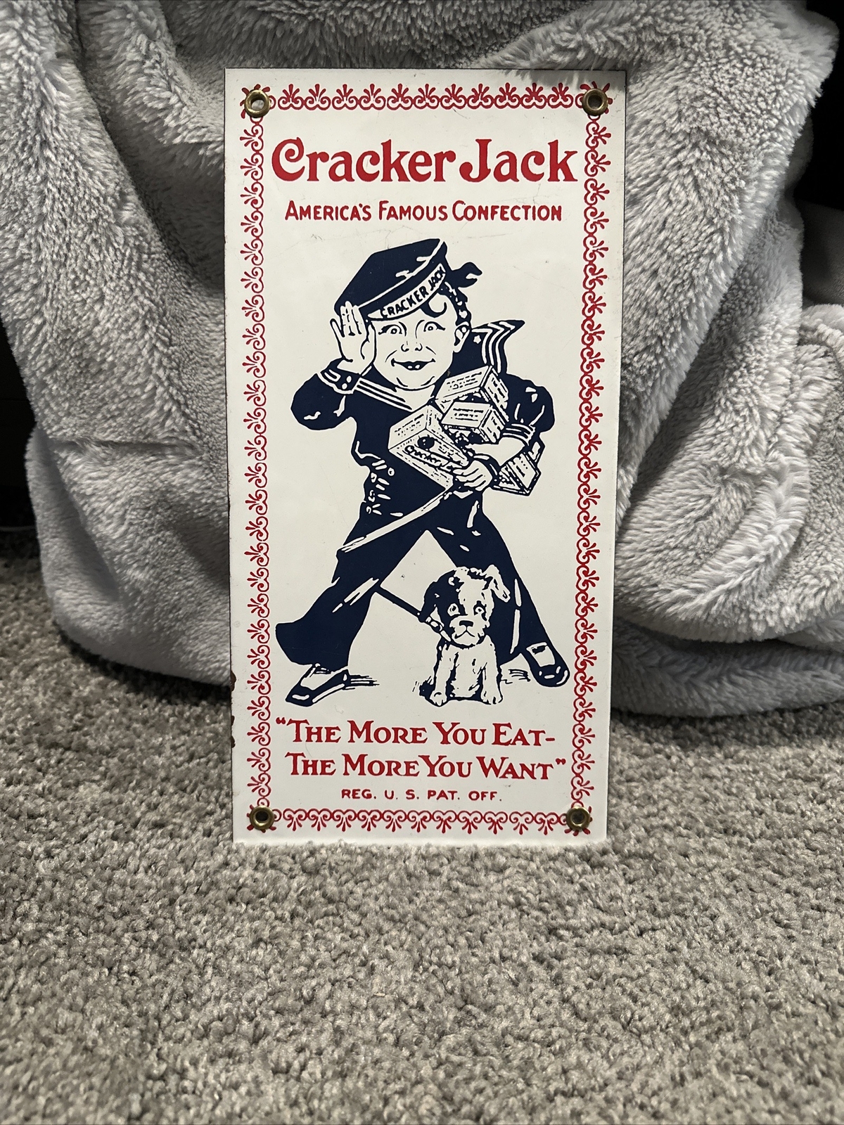 Cracker-Jack Sign/Vintage Style Metal Tin Sign 8″ x 16” Made In USA New ...