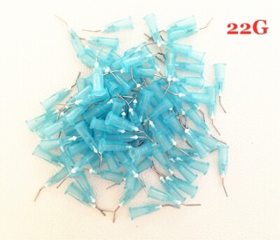 1000PCS 22 GAUGE PRE BENT FLOW DENTAL NEEDLE TIPS BLUE FOR ETCH | eBay