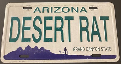 Arizona Desert Rat Booster License Plate Grand Canyon State | eBay