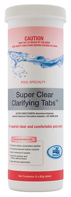Bioguard Swimming Pool Super Clear Tabs 6 Pack Water Clarifier Tablets ...