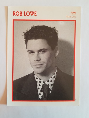 ROB LOWE - CARTE FICHE CINEMA PORTRAIT DE STAR | eBay