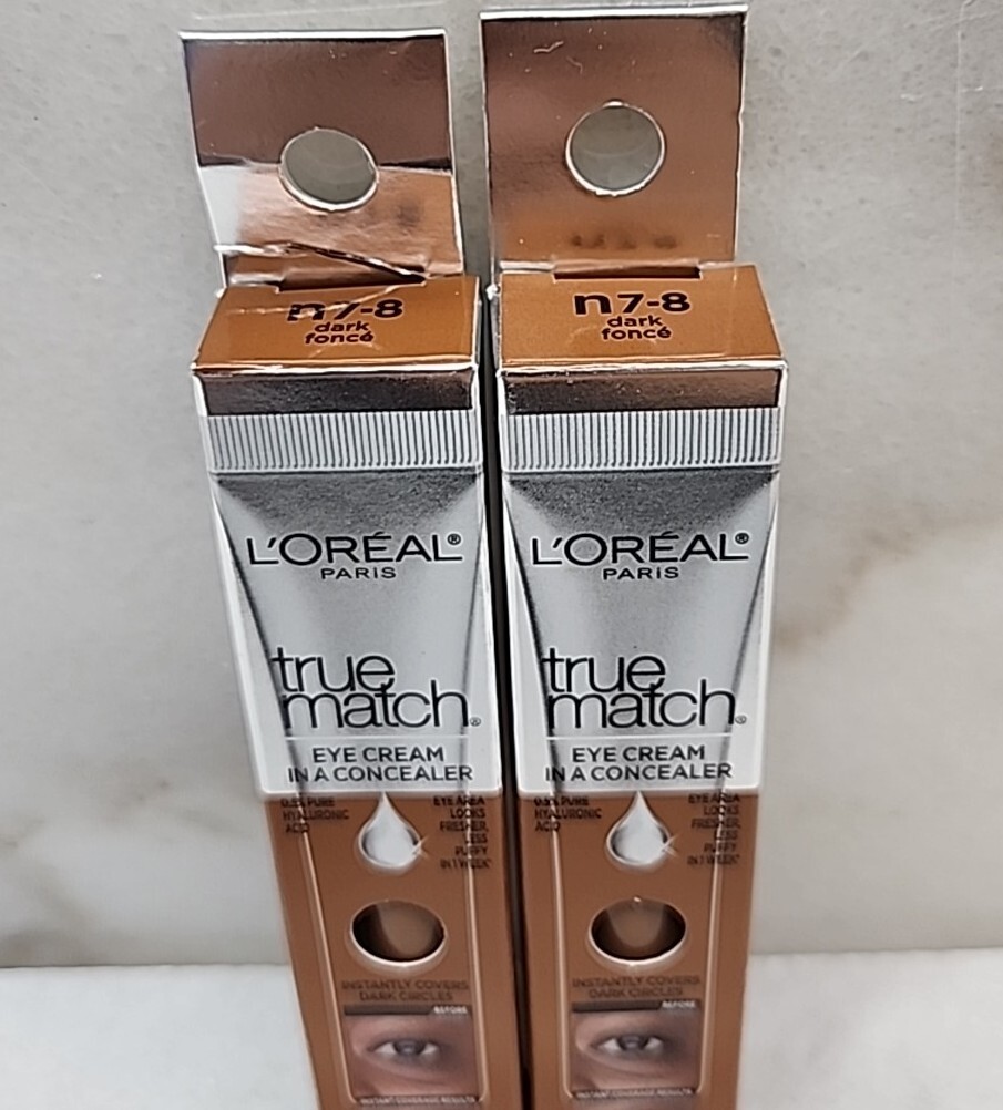 2 pack, L'oreal True Match Eye Cream Concealer #N7-8 Dark | eBay