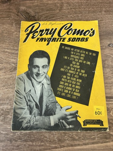 Perry Como's Favorite Songs Sheet Music And Lyrics Songbook 1944 Soft ...